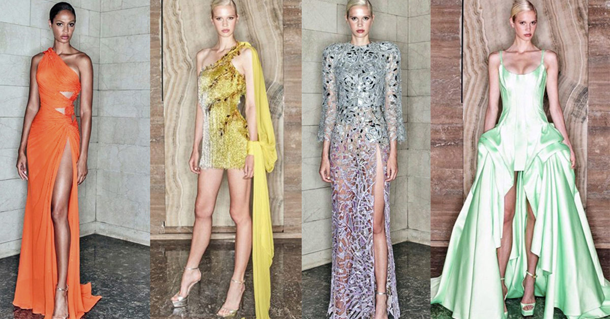El grito de la moda positiva, a todo color y glam de Atelier Versace 2020