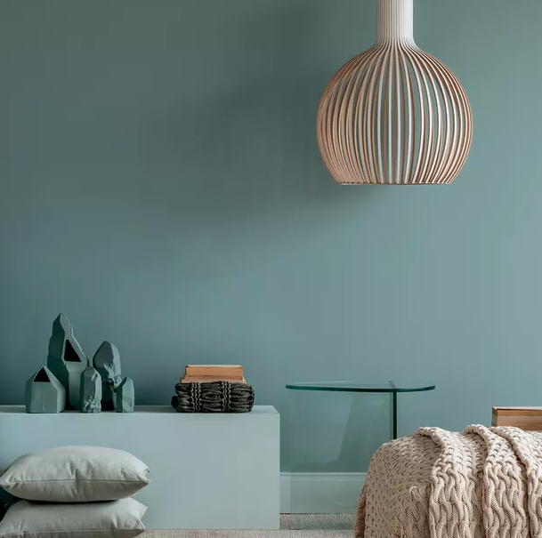 Esquema De Pintura Interior Verde Azulado
