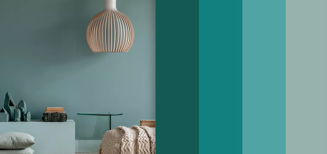 Algo verde, algo azul… pintar las paredes de verde azulado es tendencia ...