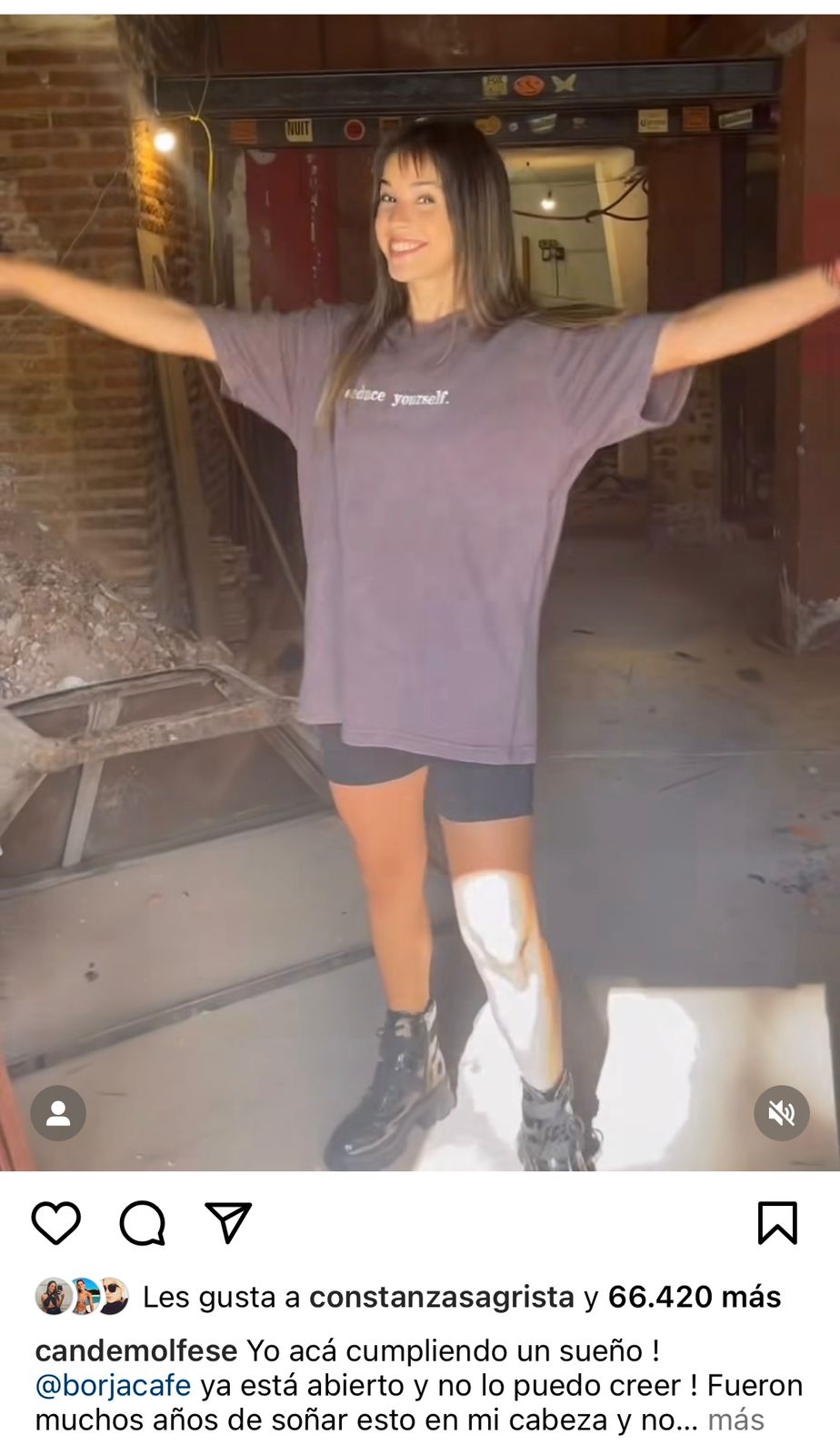 Cande Molfese mostró con orgullo el sueño que cumplió junto a su ...