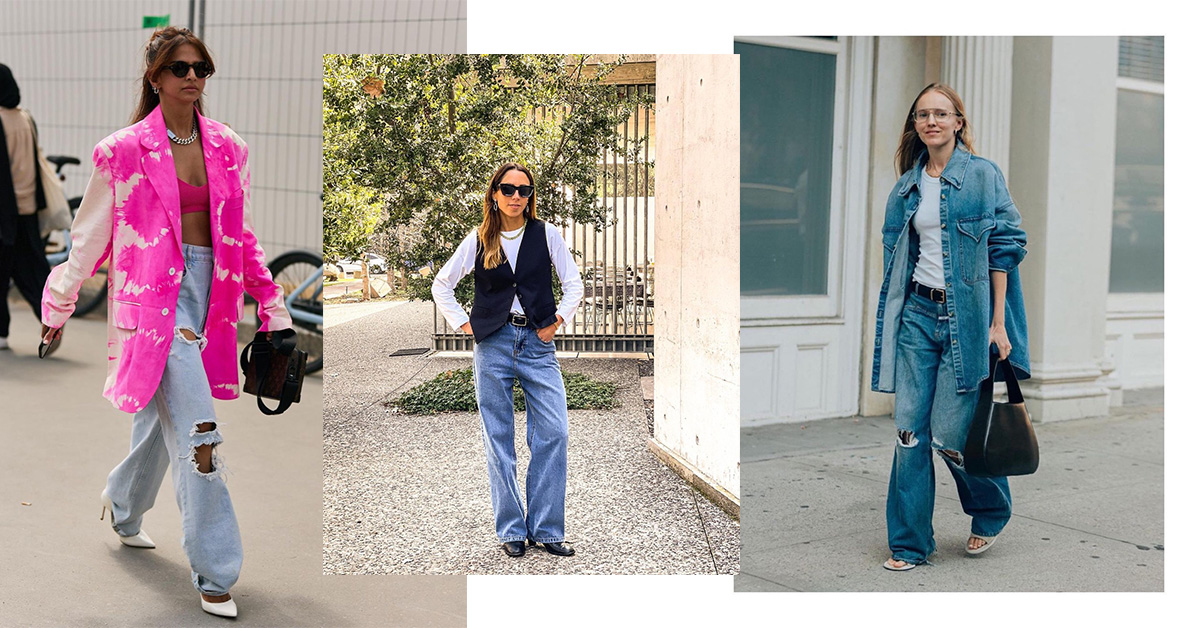 Los jeans "baggy dad" fueron protagonistas en el street style de NYFW ...