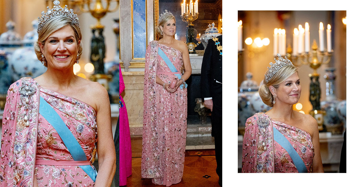 Máxima lució su mejor tiara para una cena de gala en Estocolmo ...