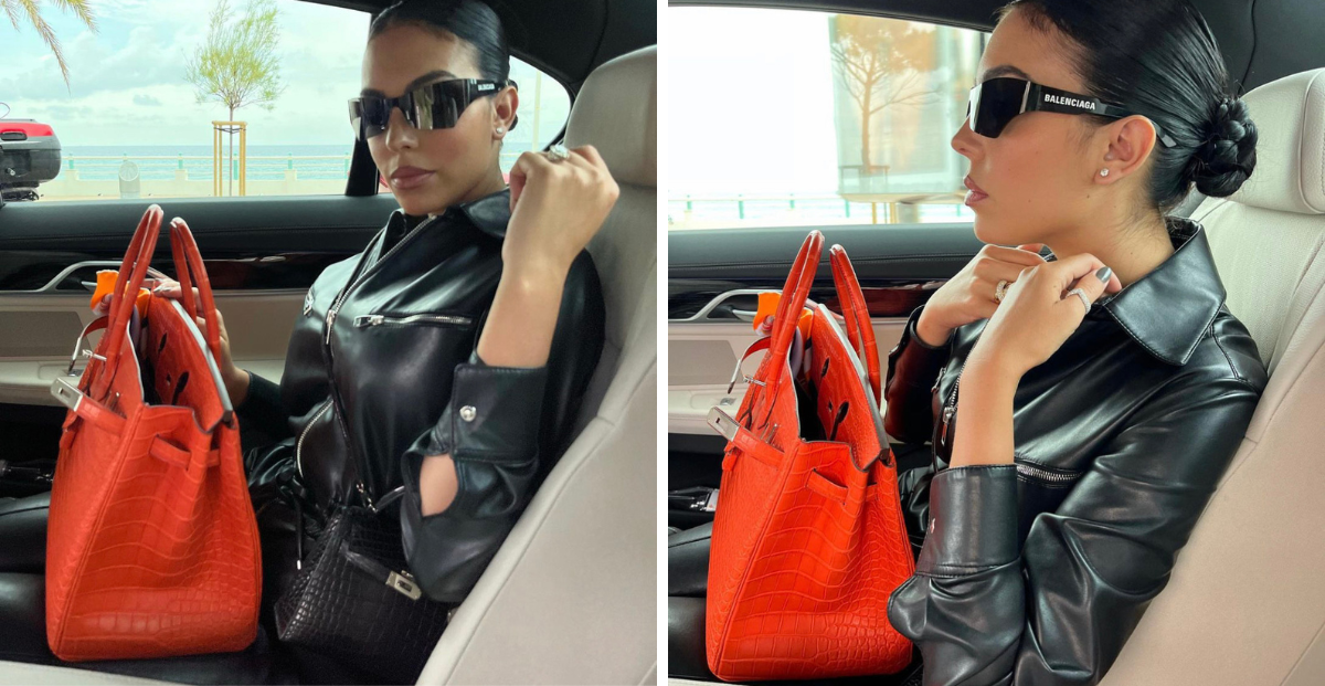 Georgina Rodríguez se suma a la moda de la doble cartera - Revista Para Ti