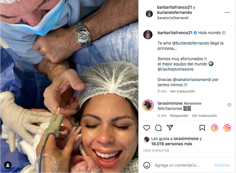 Nació la beba de Barby Franco: "Llegó la princesa" - Revista Para Ti