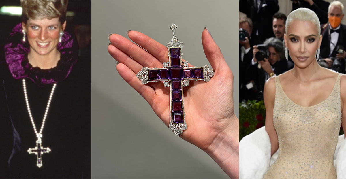 Por qué una de las joyas favoritas de Lady Di terminó en manos de Kim ...