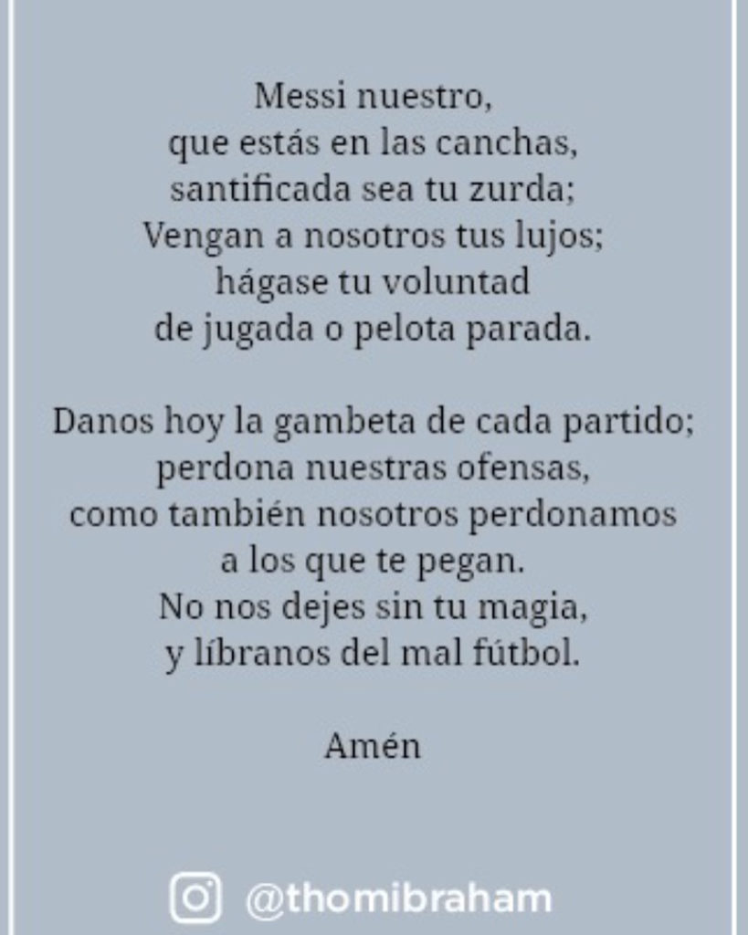 El "Messi nuestro", la emotiva historia de la estampita que Andy ...