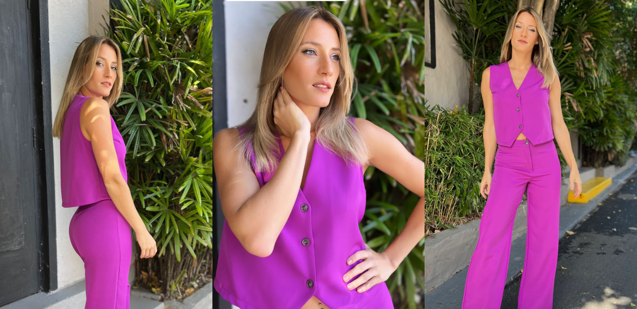 El look monocromático de Mica Viciconte con el color que es tendencia ...
