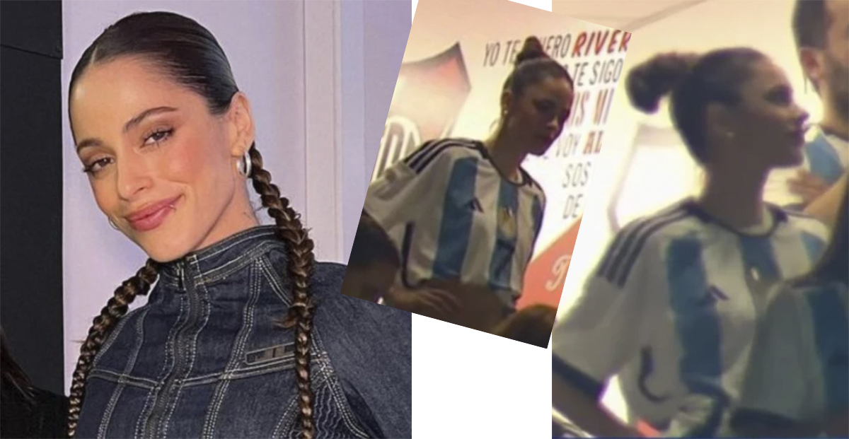 El look de Tini Stoessel en el estadio Monumental: llevó la camiseta ...