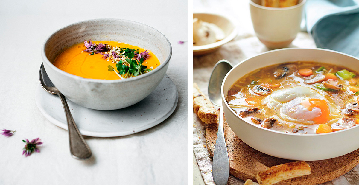 Recetas de otoño: sopa crema de calabazas y versión clásica con verdura ...
