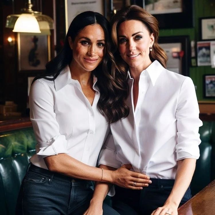 Meghan Markle y Kate Middleton, juntas: sólo la Inteligencia Artificial ...