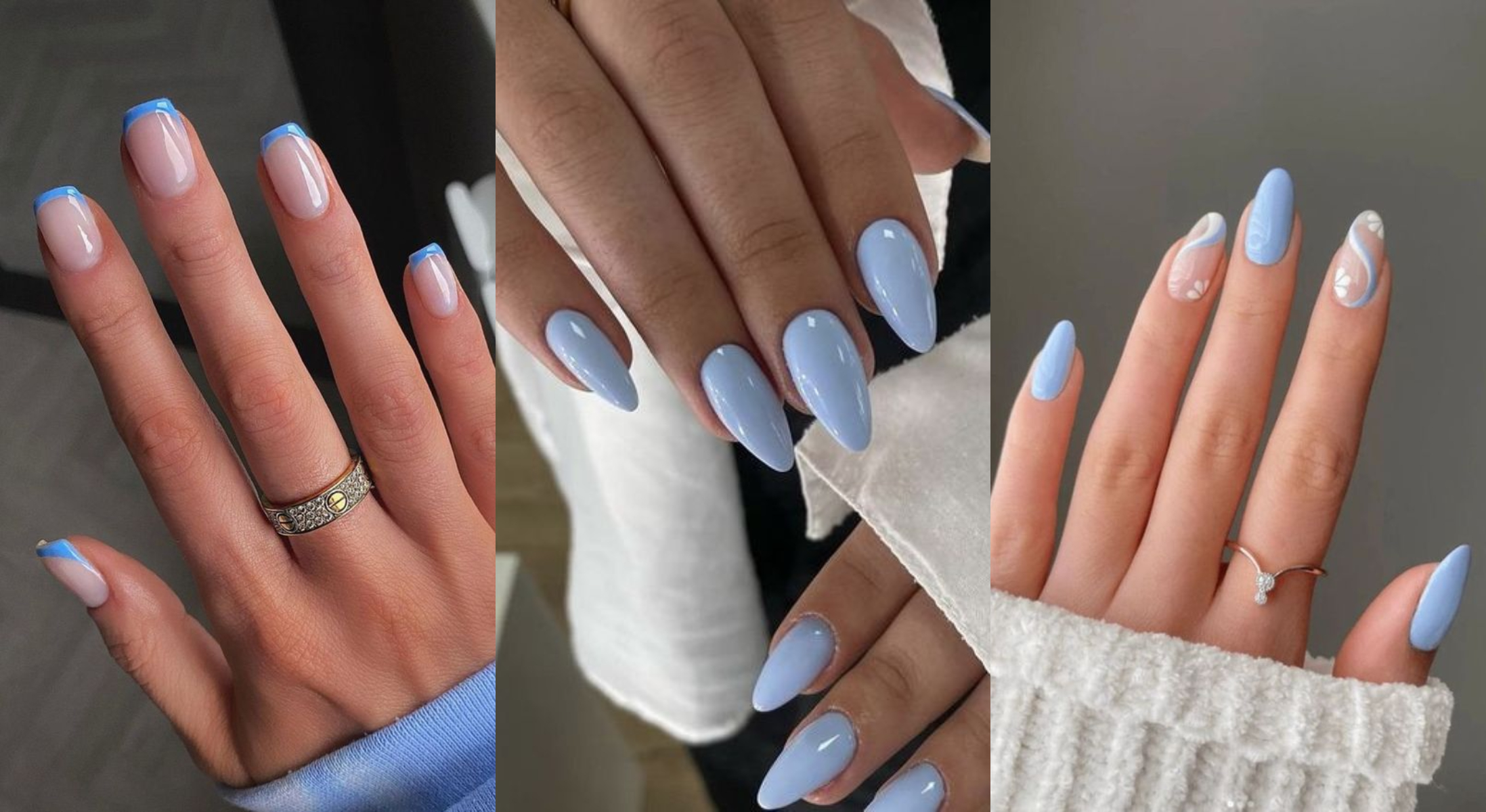 Uñas celestes: 4 diseños que combinan perfecto con looks informales ...
