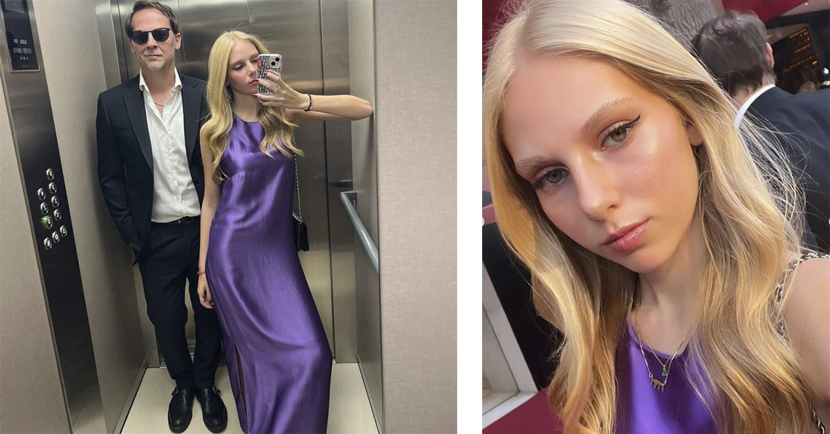 El look minimalista de Mia Martin en su debut en la red carpet junto a ...