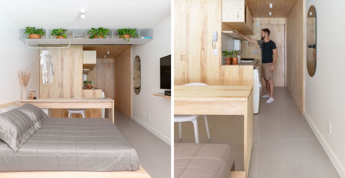 Así se resolvió el diseño y la decoración de un monoambiente chico ...