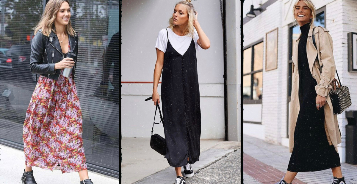 5 ideas de looks con vestidos para sobrevivir al cambio de clima ...