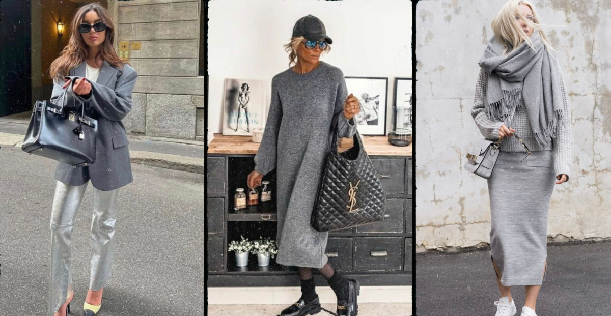 El gris es el nuevo negro: la tendencia que conquista el street style - Revista Para Ti