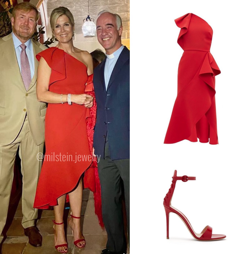 Máxima llevó un look súper chic en la preboda de la duquesa de ...