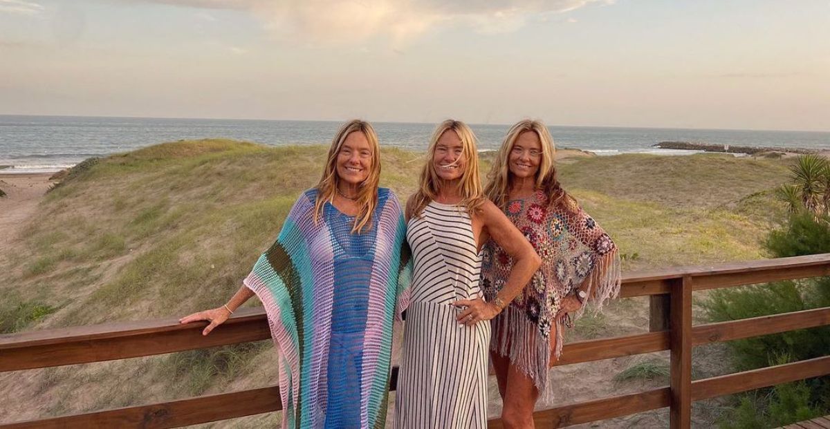 La tierna foto de las Trillizas de Oro con su mamá, junto al bisnieto ...