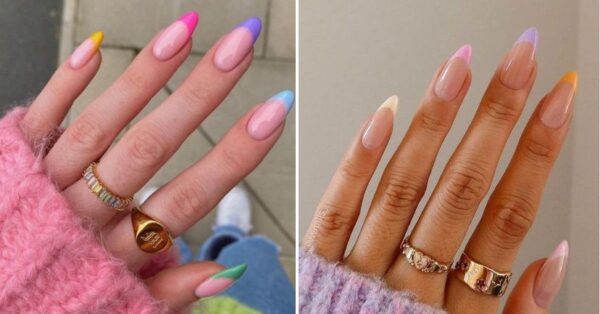 Colorful french tip nails, las uñas más coloridas que elige la Gen-Z