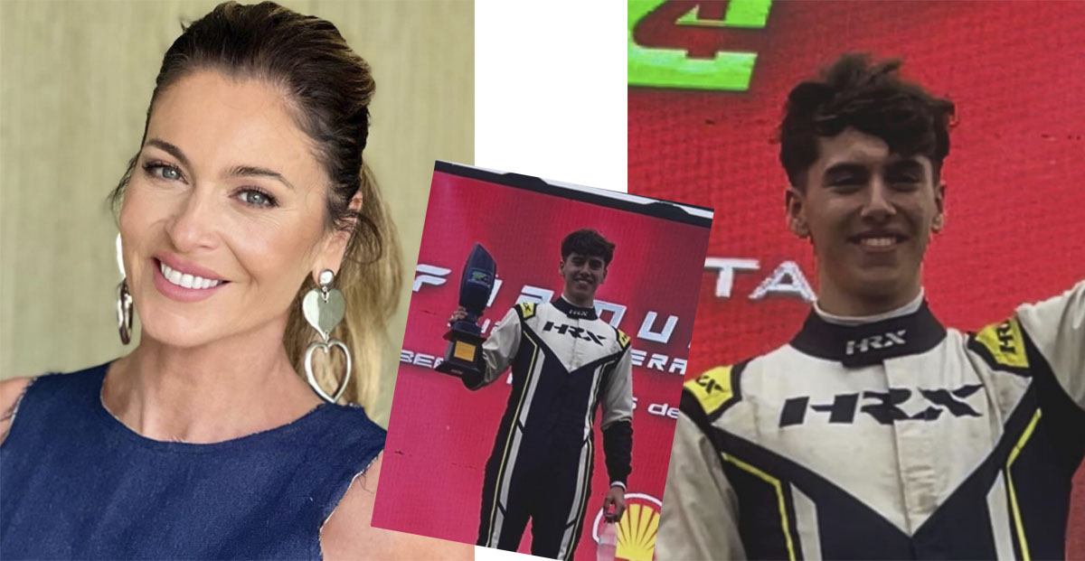 El orgullo de Karina Mazzocco: su hijo tuvo su primer podio