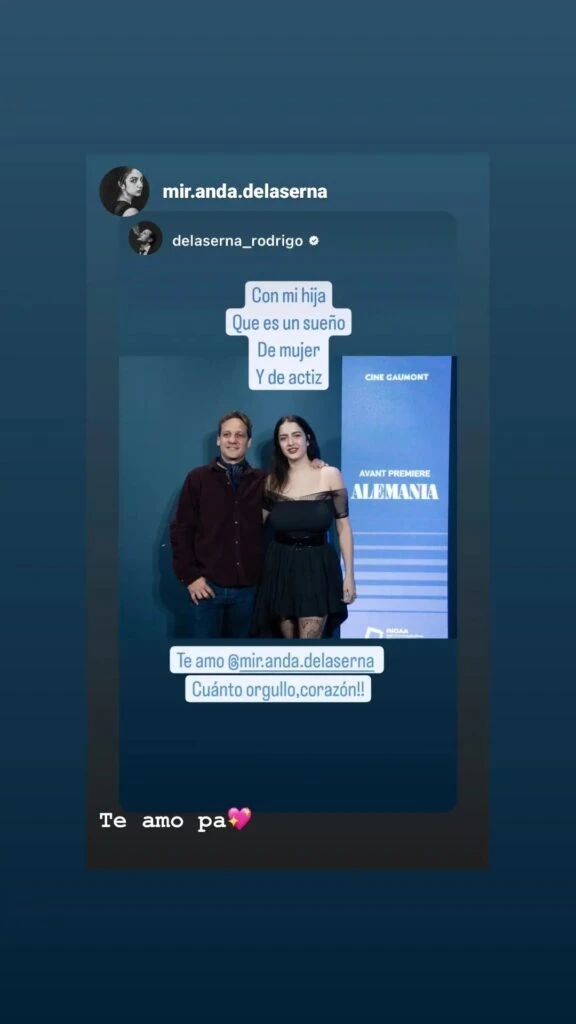 El tierno posteo que Rodrigo de la Serna dedicó a su hija, Miranda