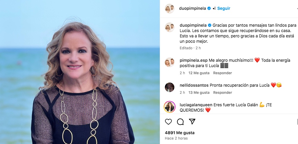 Cómo sigue Lucía Galán: su difícil recuperación