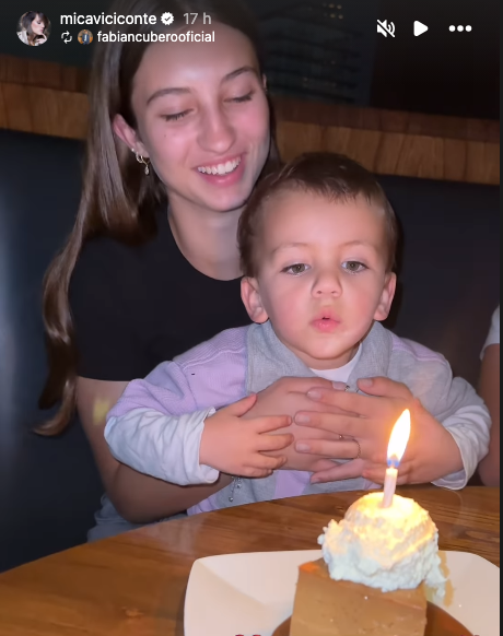 Indiana Cubero festejó su cumple con su papá y Mica Viciconte