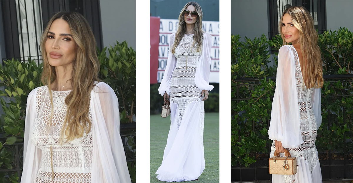 María Vázquez deslumbró con su look en el Abierto de Polo