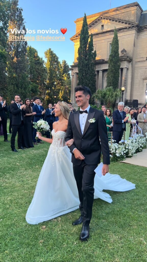 Boda del tenista Federico Coria y Flor Gómes: todas las fotos