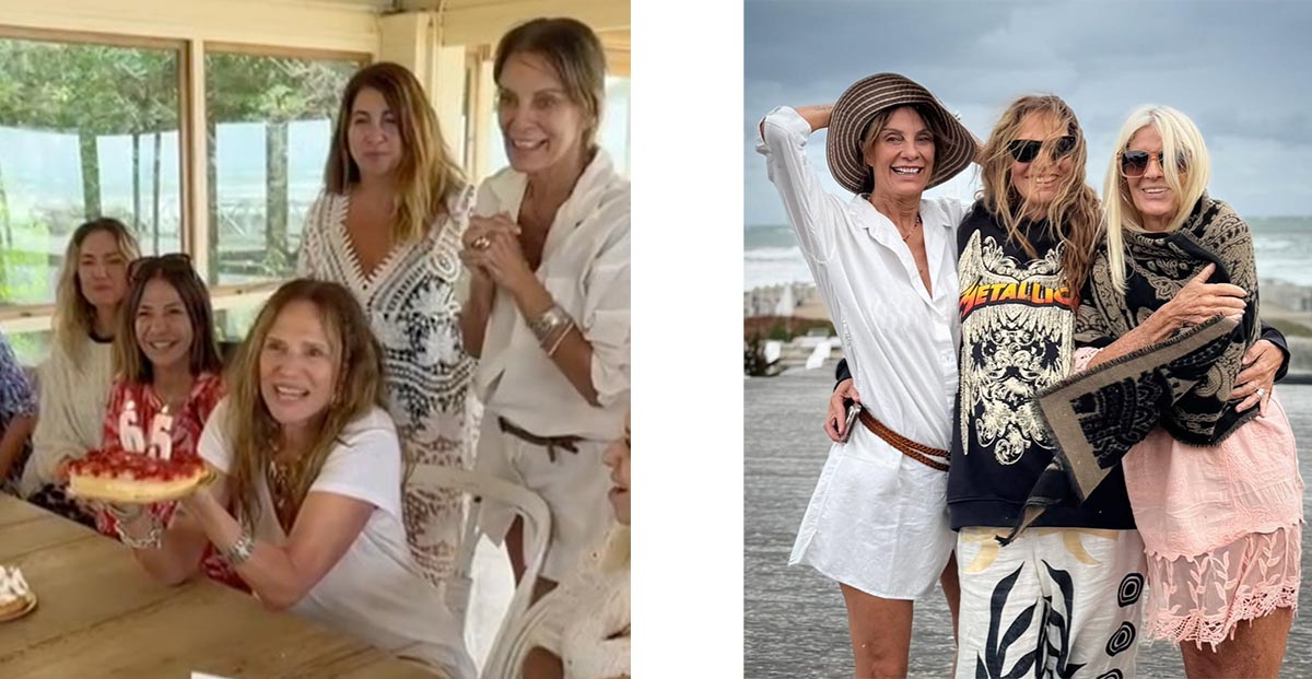 Ginette Reynal celebró su cumpleaños número 65 con amigas