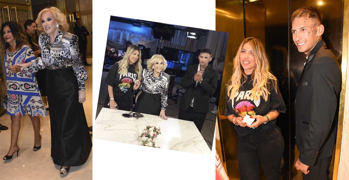 Wanda Nara y L-Gante con Mirtha Legrand en Mar del Plata