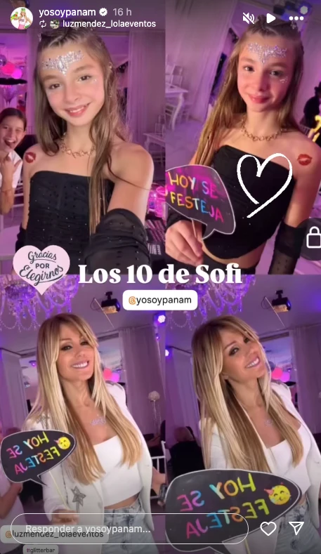 Sofía, la hija de Panam, cumplió 10 años: las fotos de la fiesta