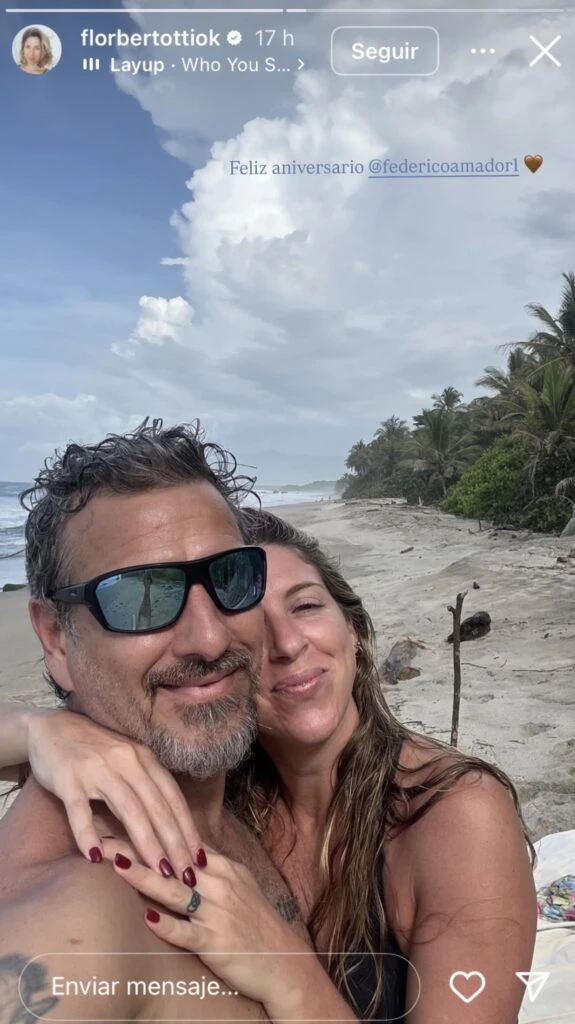 Las fotos del viaje de Flor Bertotti y Federico Amador por su aniversario