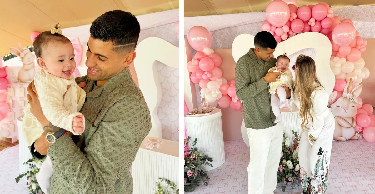 Las tiernas fotos del bautismo de Lucy, la hija del Cuti Romero y Karen ...