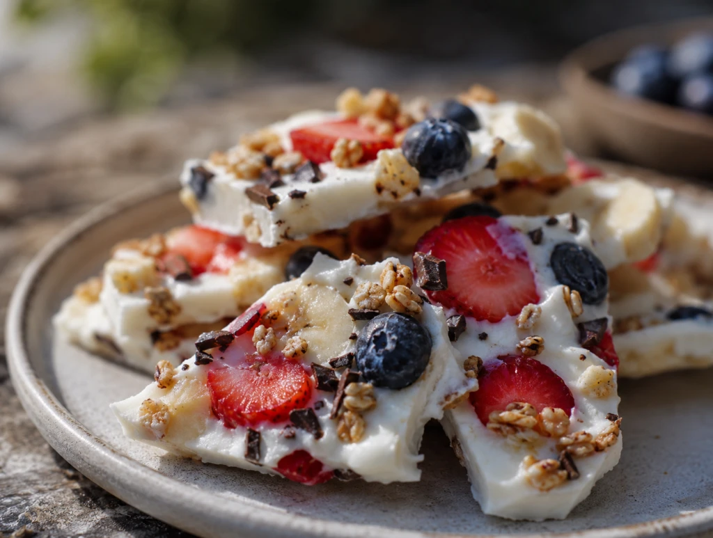 Bark de yogur congelado: el snack saludable, fresco y fácil que es furor