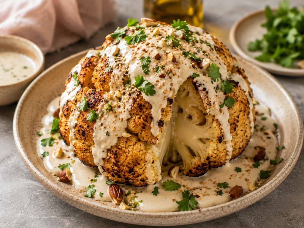 Coliflor al horno: la receta con yogur y tahini que lo convierte en un ...